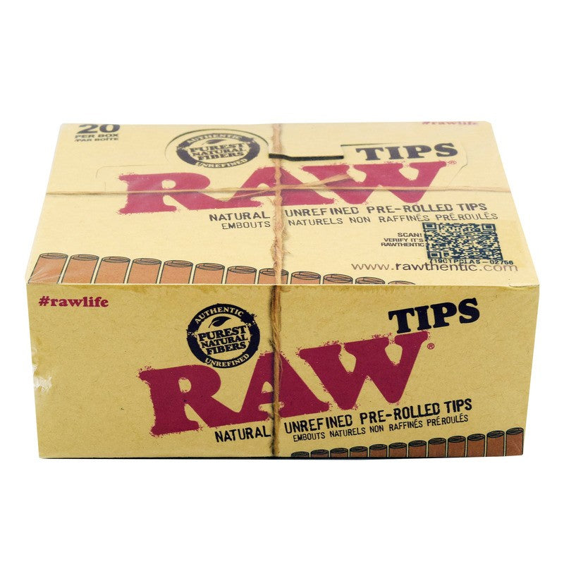 RAW PRE-ROLLED TIPS 20CT
