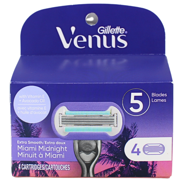 GILLETTE VENUS 4CART EXTRA SMOOTH MIAMI AT MIDNIGHT/R ()